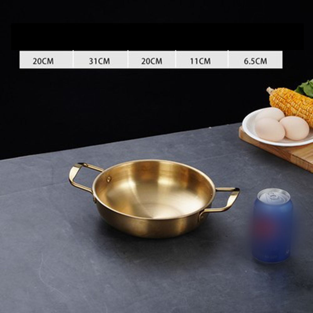 1pc Seafood Pot, Stainless Steel Pan, Double Ear, Thickened Hot Korean ...