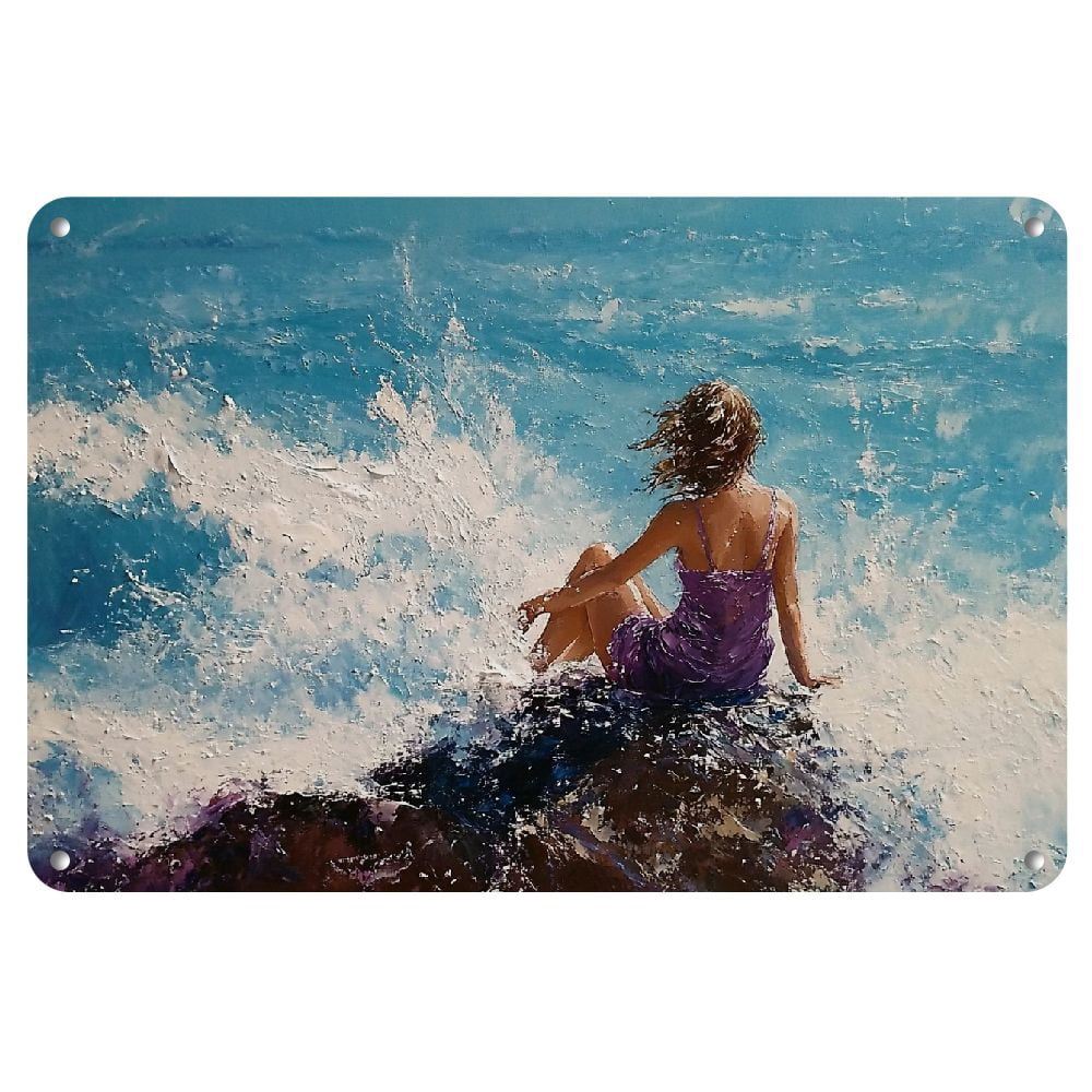 1pc, Seaside Paddleboard Iron Painting, 8x12inch, Artistic Wall Decor ...
