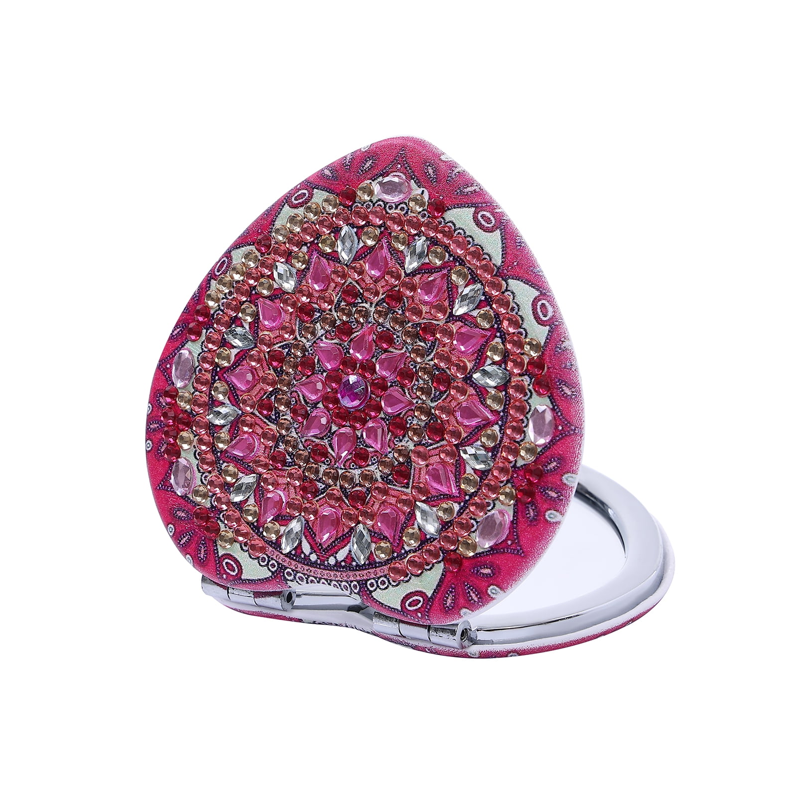1pc/Set DIY Mandala Diamond Art Compact Mirror Leather Portable Folding ...