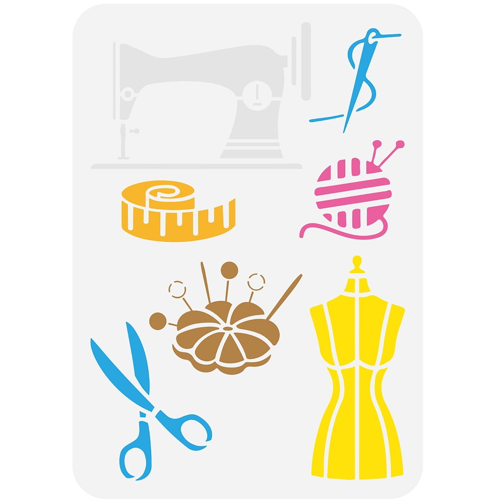 1pc Sewing Tools Painting Stencil 8.3x11.7inch Reusable Sewing Machine ...