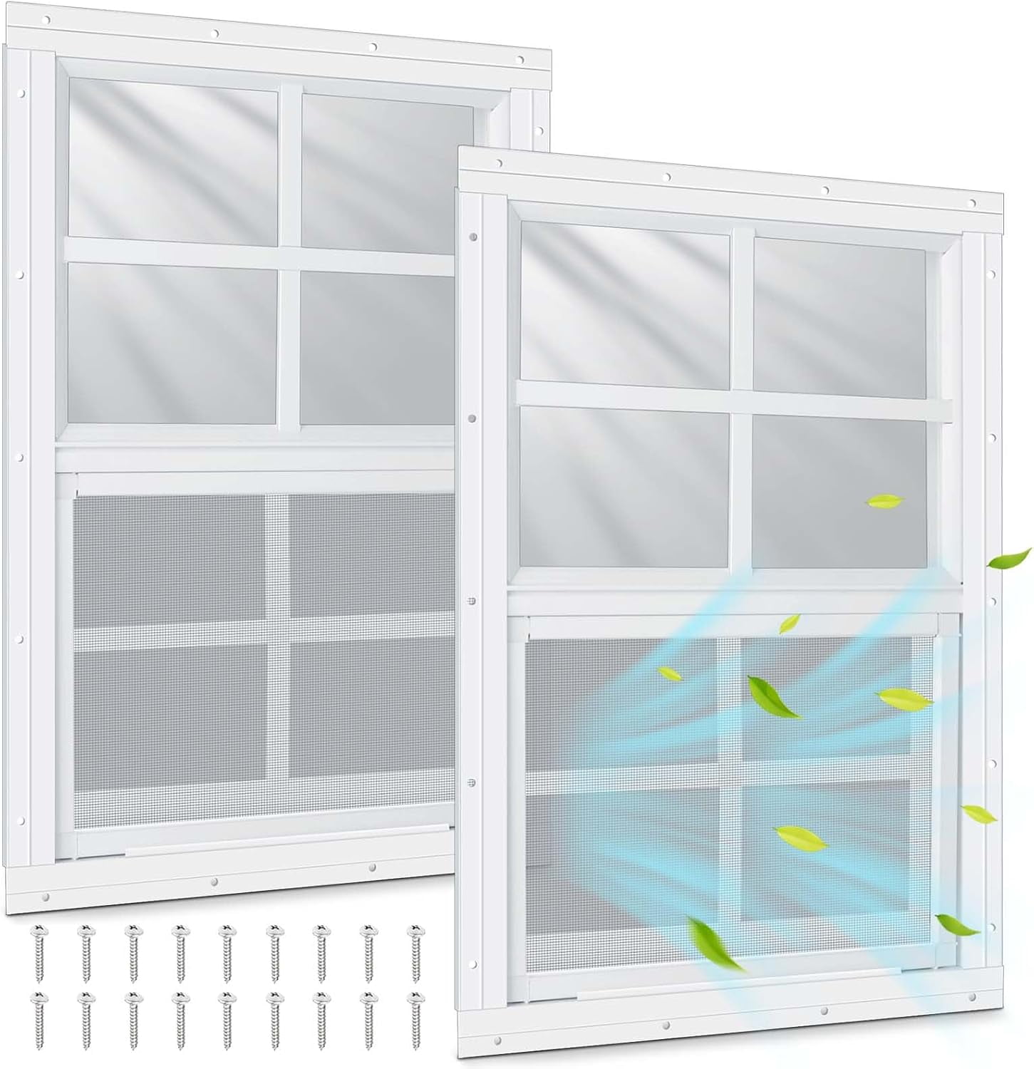 1pc Shed Windows, 12 X 18 Inch Sliding Windows with Tempered Glass and ...