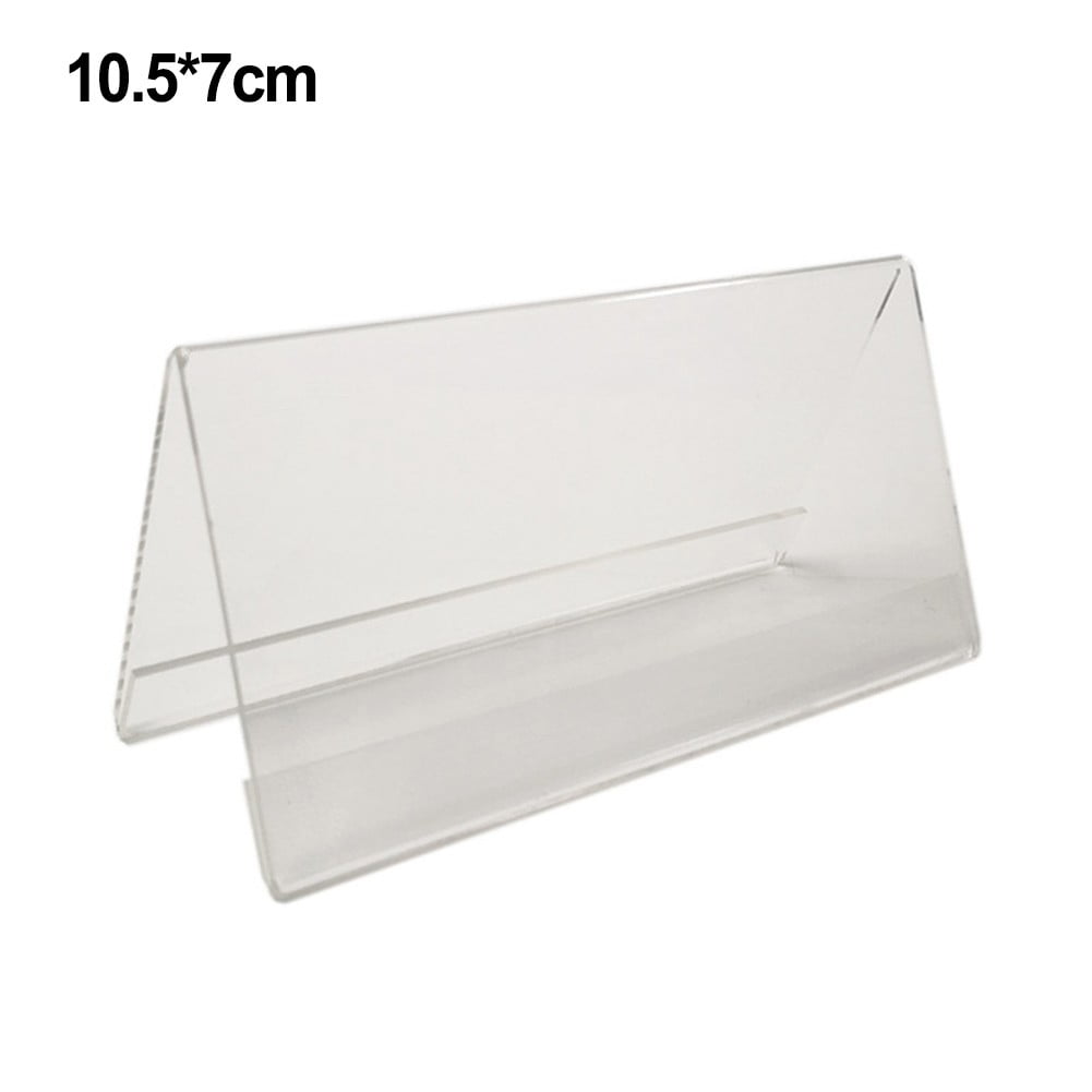 1pc Sign Display Stand Acrylic Price Tag Holder Transparent Poster ...