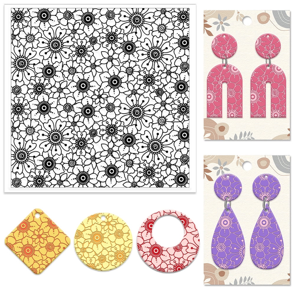 1pc Silicone Clay Texture Mat Clay Modeling Pattern Pad 140x140x3mm ...