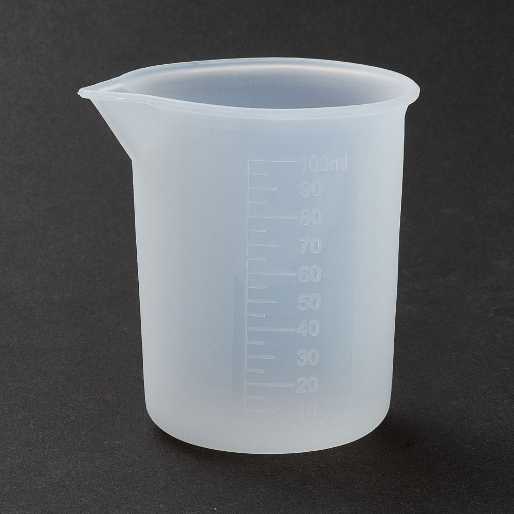 1pc Silicone Measuring Cup DIY Epoxy Craft Mold Tools White 6.7x5.6x6 ...