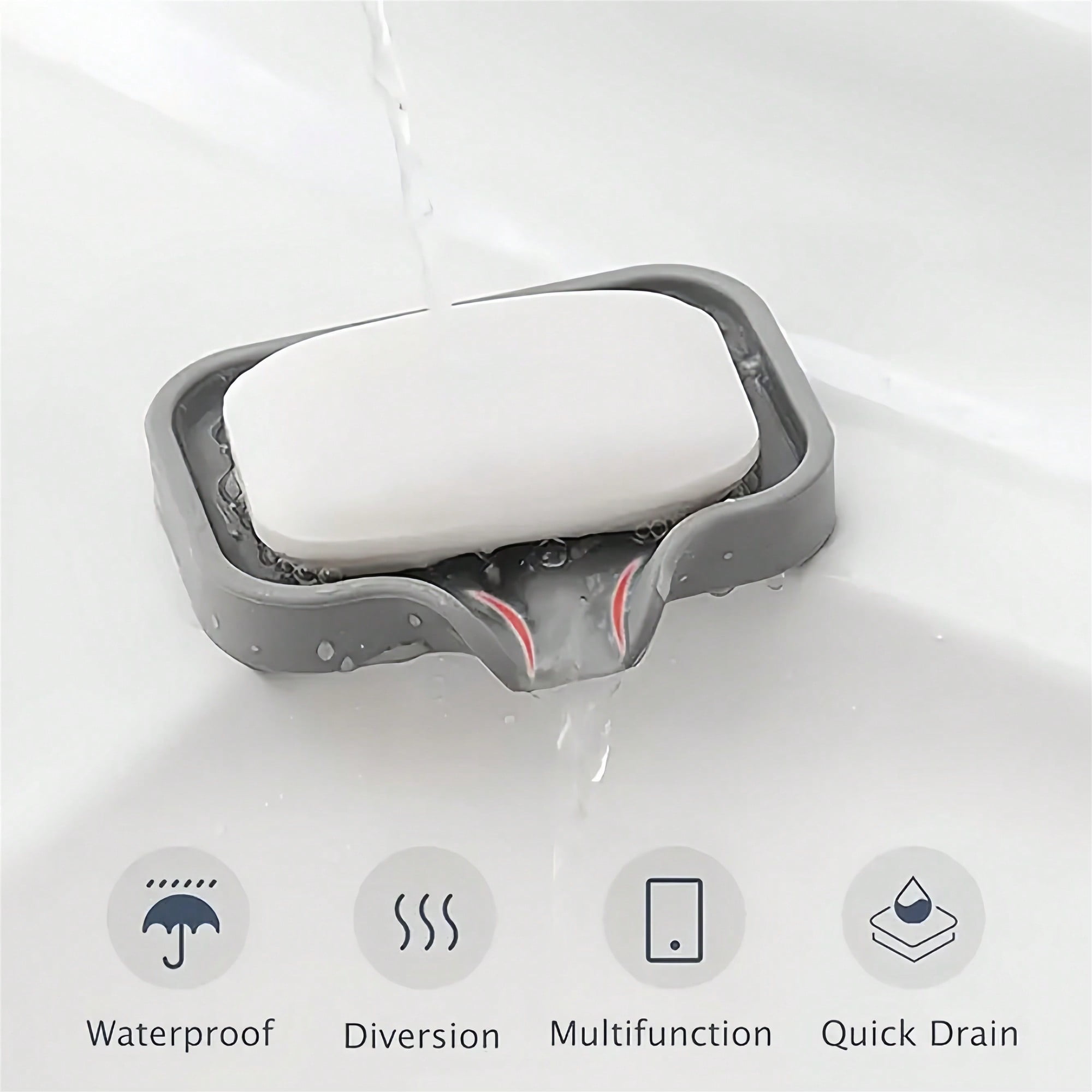 1pc Silicone Sink Splash Guard, Drain Rack & Soap Dispenser Sponge ...