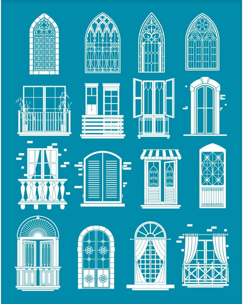 1pc Silk Screen Stencils for Polymer Clay Door Window Silk Screen ...
