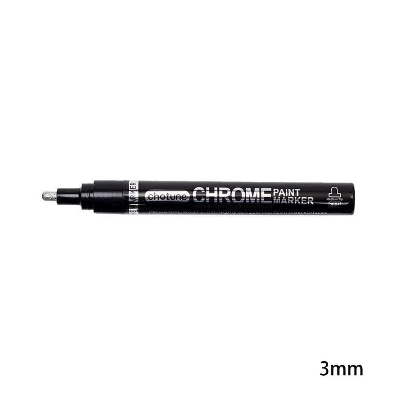 1pc Silver Mirror Chrome Marker, 0.7/1/3mm Tip Car Paint Pens for Any ...