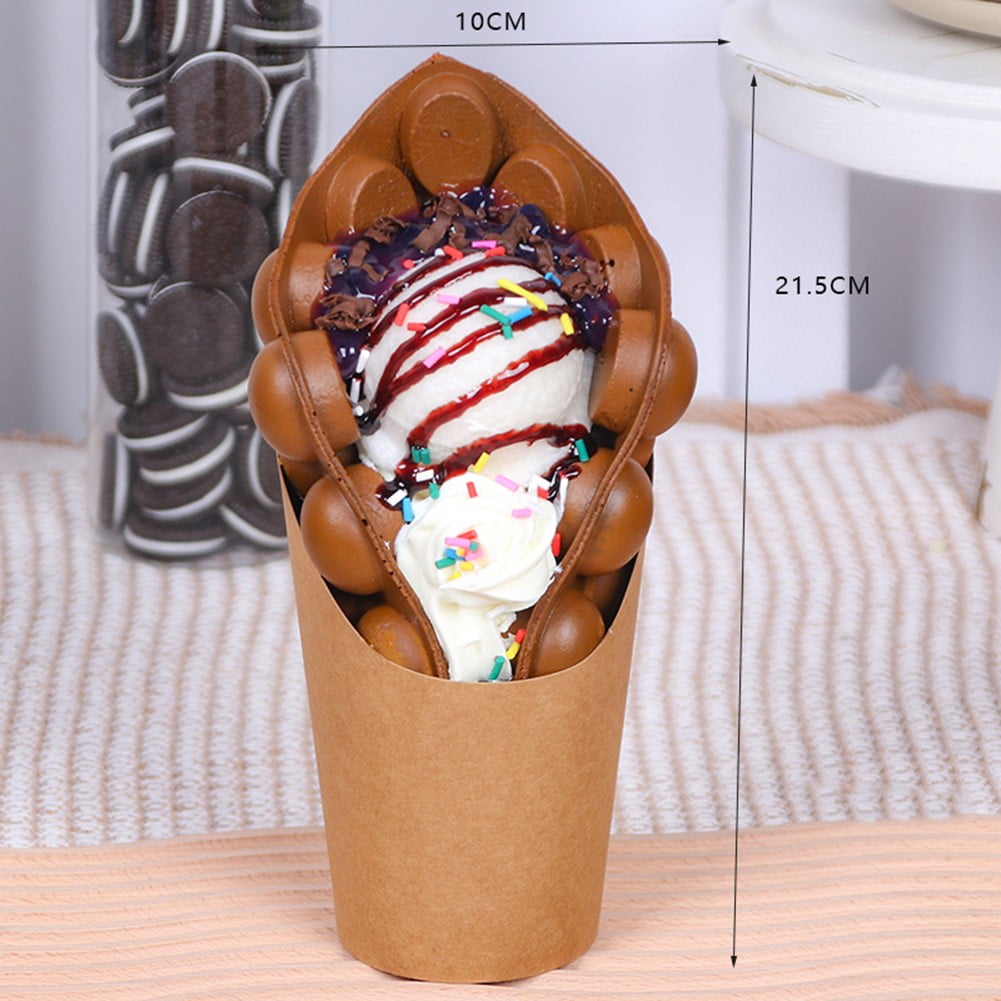 1pc Simulation Faux Egg Hongkong Model Display Sample Dessert Fake Pu ...