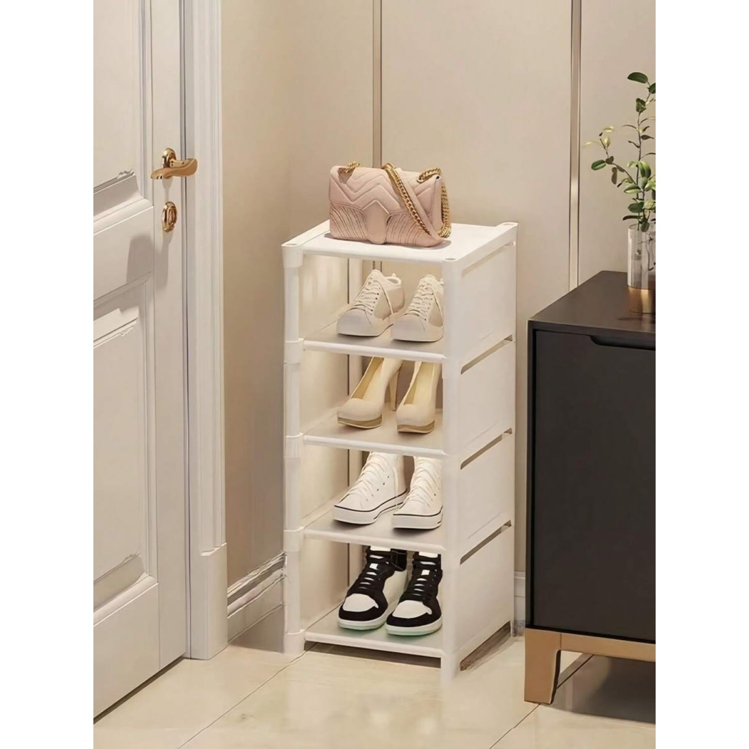 1pc Single Row Shoe Rack, Multi-Layered Storage Space Saving Shoe ...
