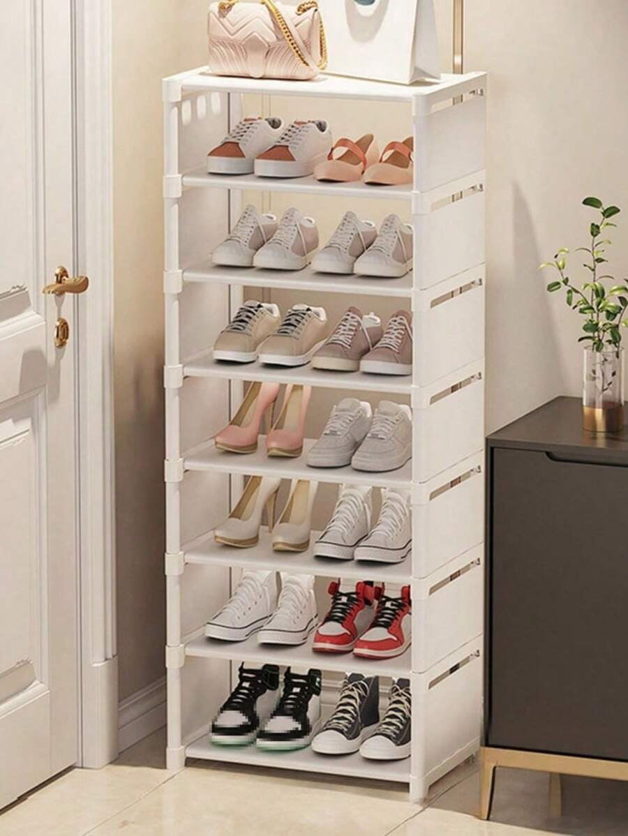 1pc Single Row Shoe Rack, Multi-Layered Storage Space Saving Shoe ...