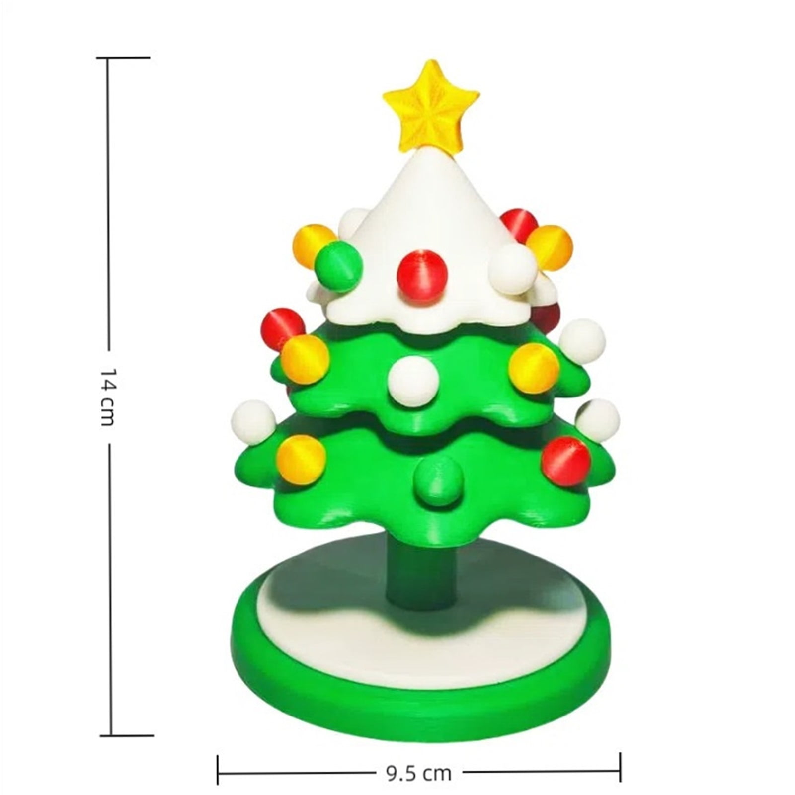 1pc Size: 14*10*10cm 3D Printed Rotating Christmas Tree Ornament ...