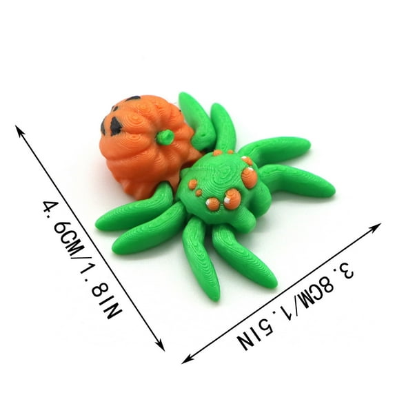 1pc Size: 4.6*3.8cm 3D printed colored animal model spider figurine ...