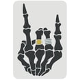 1pc Skeleton Hand Stencil Skeleton Rock Hand Stencils Plastic Skeleton ...