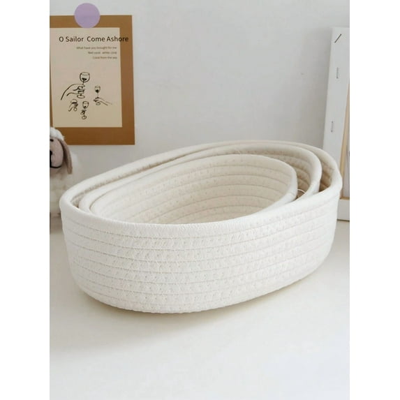 1pc Small Rope Storage Basket Handmade Small Item Storage Box Desktop ...