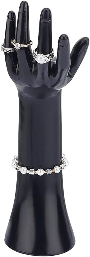 1pc Smooth Left Hand Model Black Display Stand Rack Glove Display Rack ...