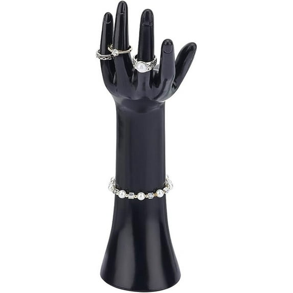 1pc Smooth Left Hand Model Black Display Stand Rack Glove Display Rack ...
