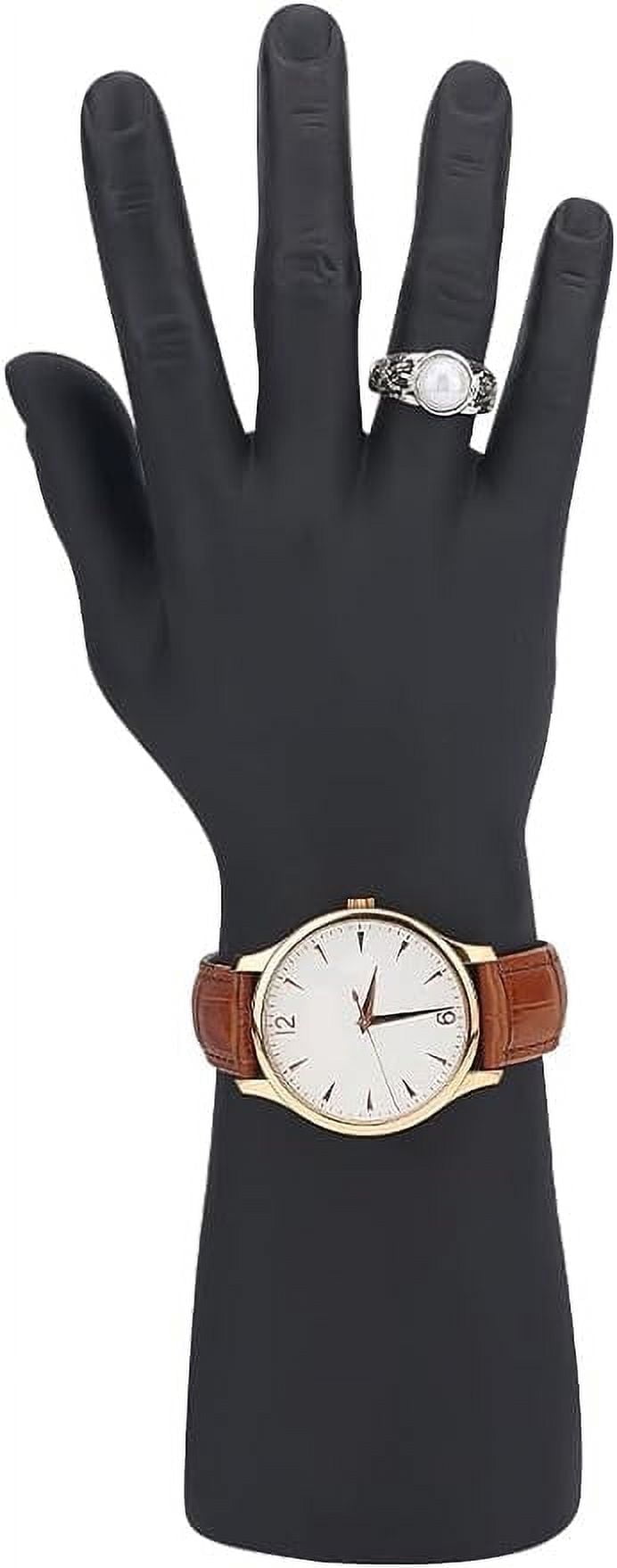 1pc Smooth Male Hand Model Black Display Stand Rack Glove Display Rack ...