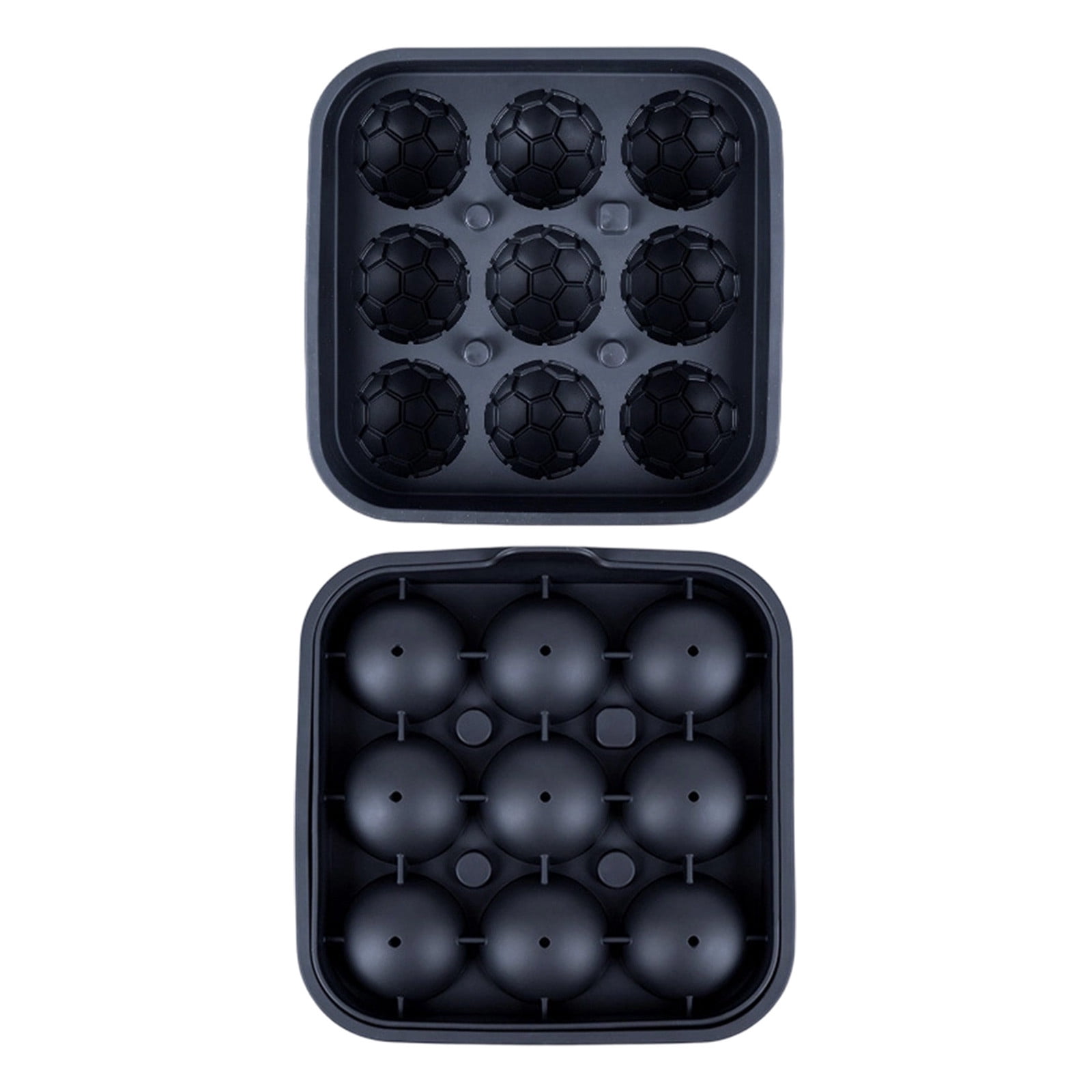 1pc Soccer Ball Ice Cube Mold - 9-Cavity Food Grade Silicone Sports ...