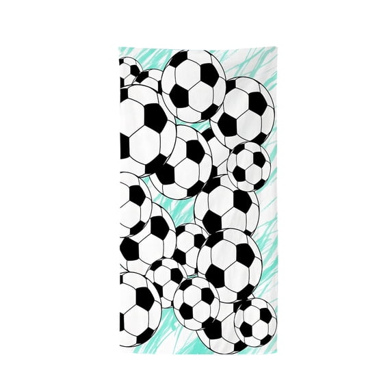 1pc Soccer Cute Football Sport Ball Beach Towel Large Soft Absorbent ...