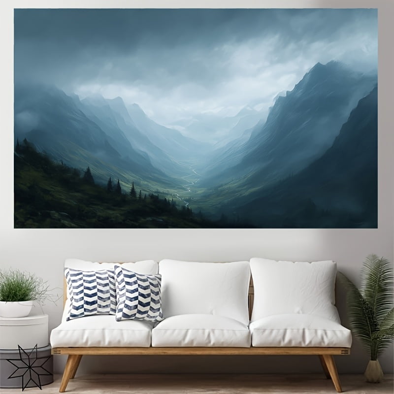 A 1pc Soft And Skin-Friendly Nordic Fresh Mountain Mist Tapestry ...