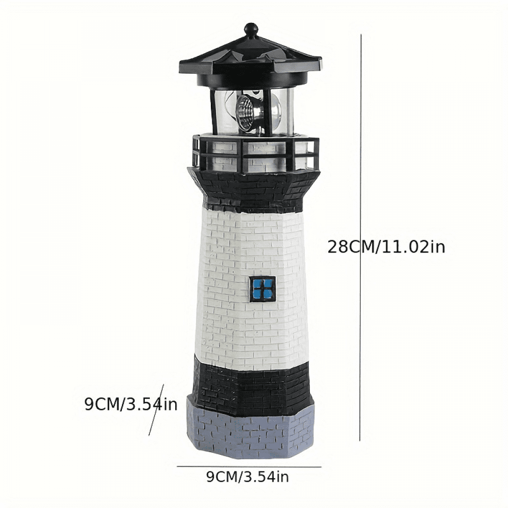 1pc, Solar Lighthouse, Garden Lights, LED Solar Lighthouse Statue With ...