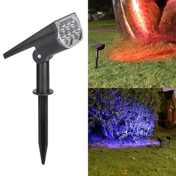 1pc Solar Outdoor Spotlight with 7 LEDs - Colorful Landscape Lighting ...