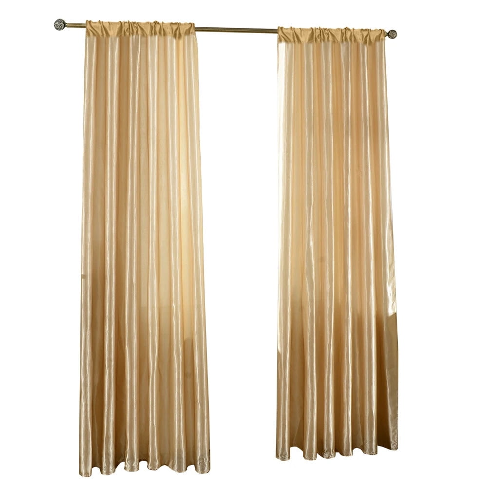 1pc Solid Color Contemporary Simple Sheer Curtain, Lightweight Semi ...
