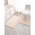 1pc Solid Color Non-Slip Bath Rug Home Bathroom Decor Floor Carpet ...