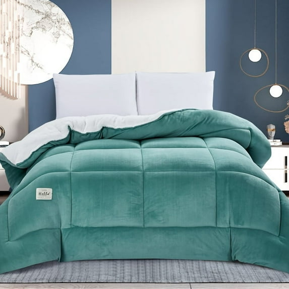 1pc Solid Color Thick Soft Comforter Lamb Quilt, Ultra Breathable All ...