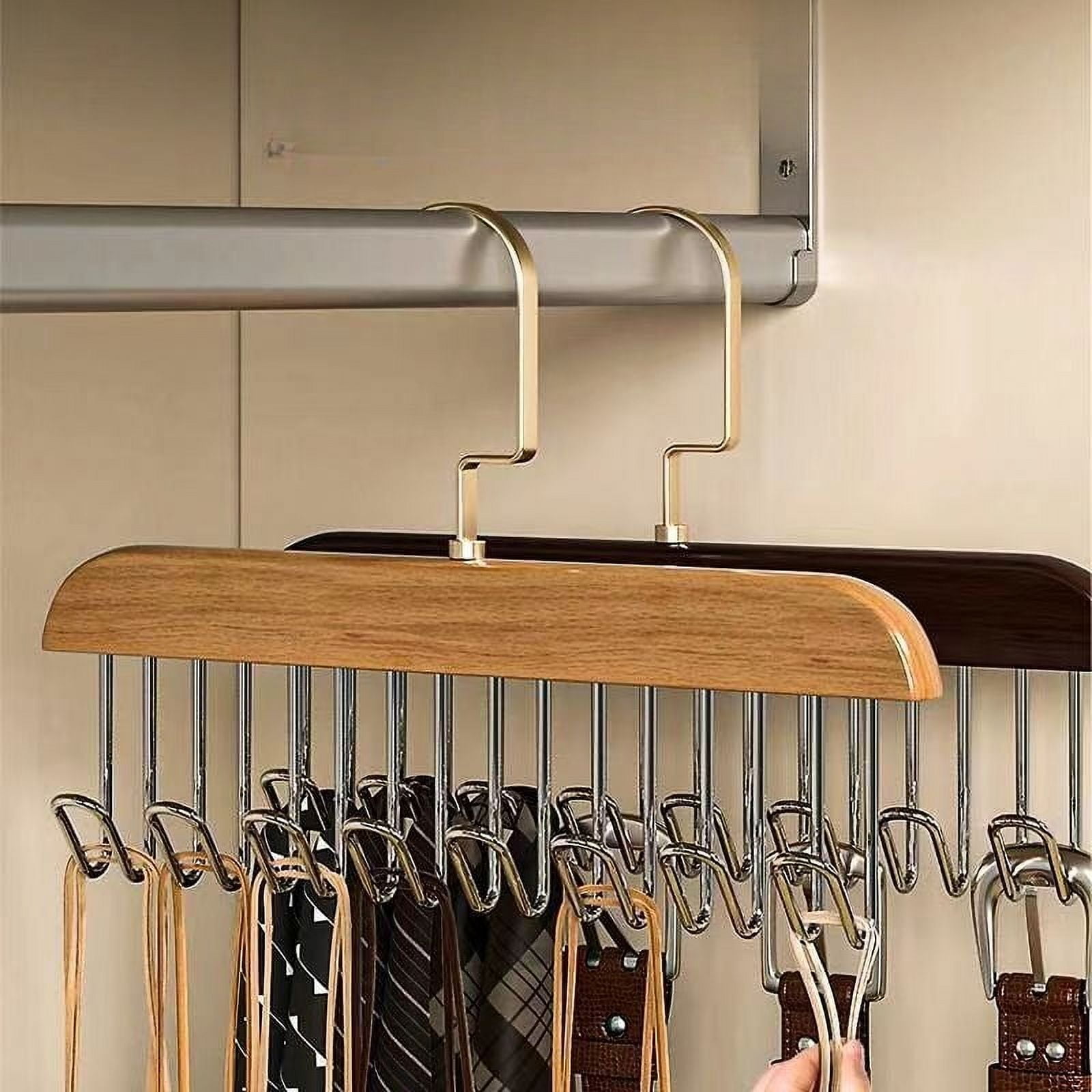 1pc Solid Wood Clothes Drying Rack 8 Hooks Multi Purpose Clothes And ...