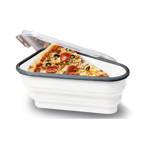 1pc Space-Saving Silicone Pizza Storage Container with 5 Microwavable ...
