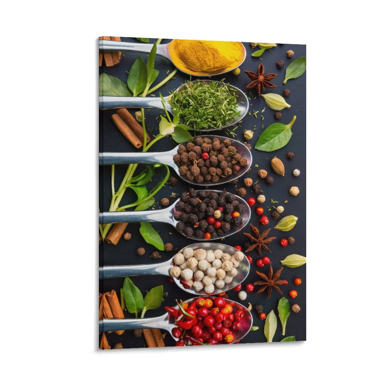 1pc Spice Bazaar Delights 3 Pictures Print Wall Art With Inspirational ...