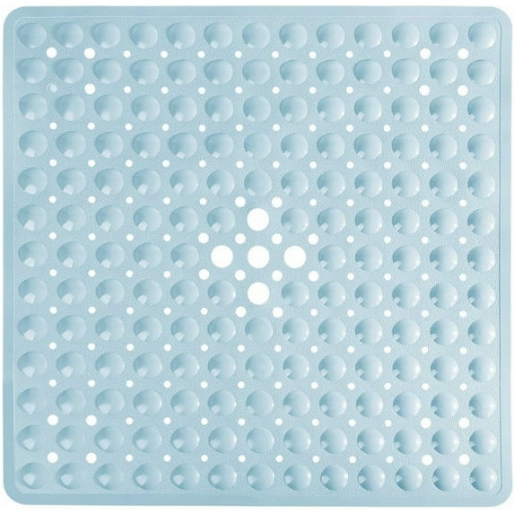 1pc Square PVC Bath Mat, 21x21in, Non-slip Shower Mat with Draining ...