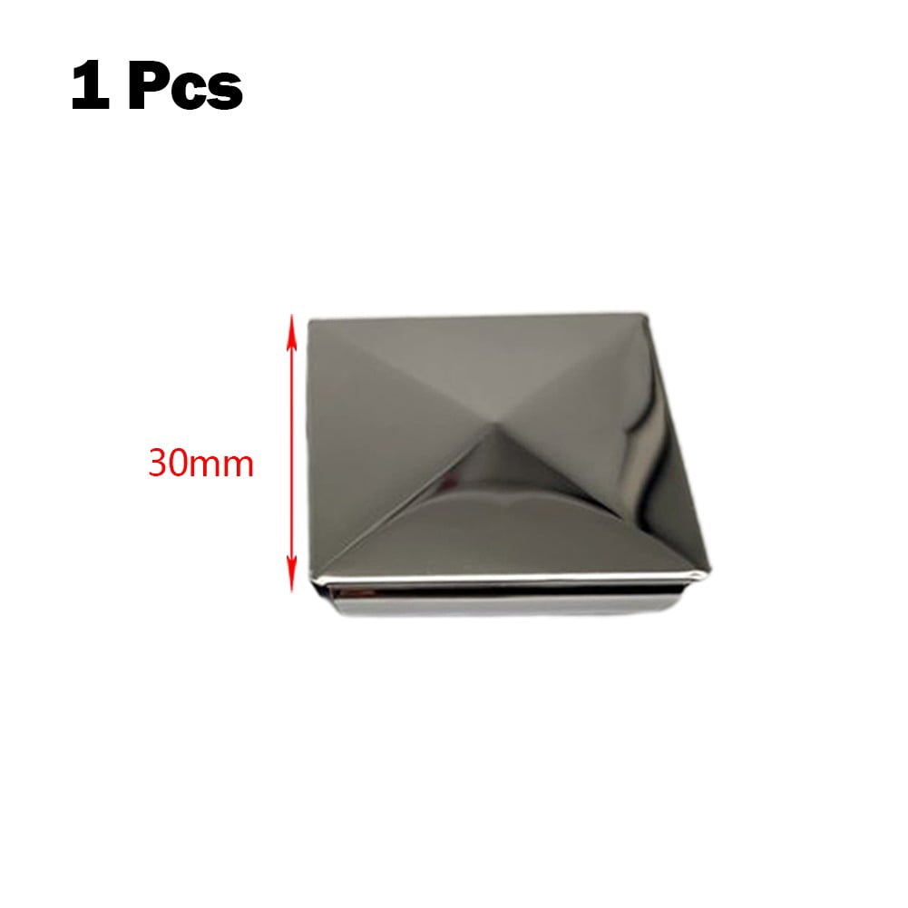 1pc Square Post Cap Stainless Steel To Steel Galvanized Cover Pyramid ...