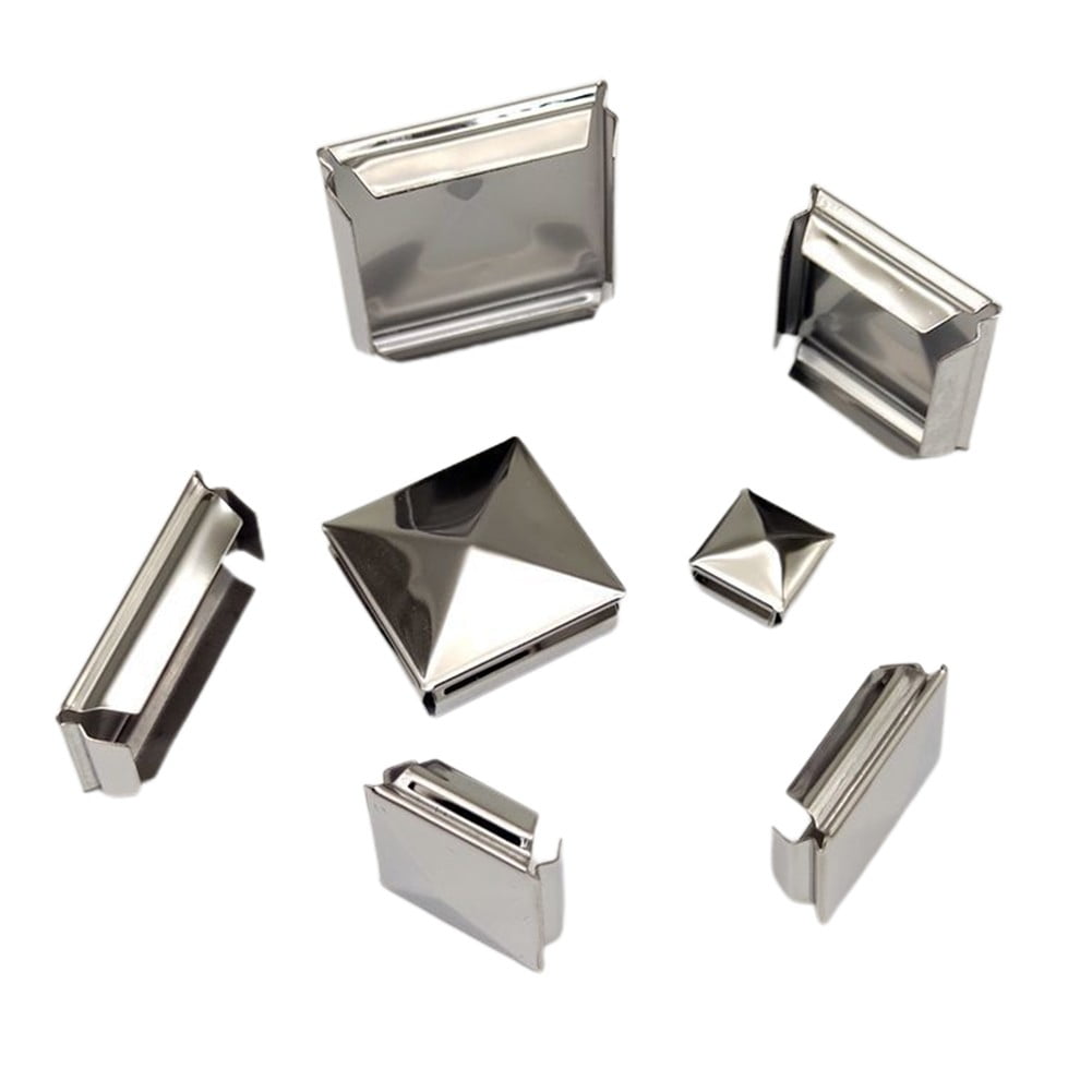 1pc Square Post Cap Stainless Steel To Steel Galvanized Cover Pyramid ...