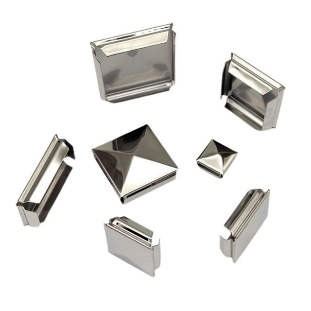 1pc Square Post Cap Stainless Steel To Steel Galvanized Cover Pyramid ...