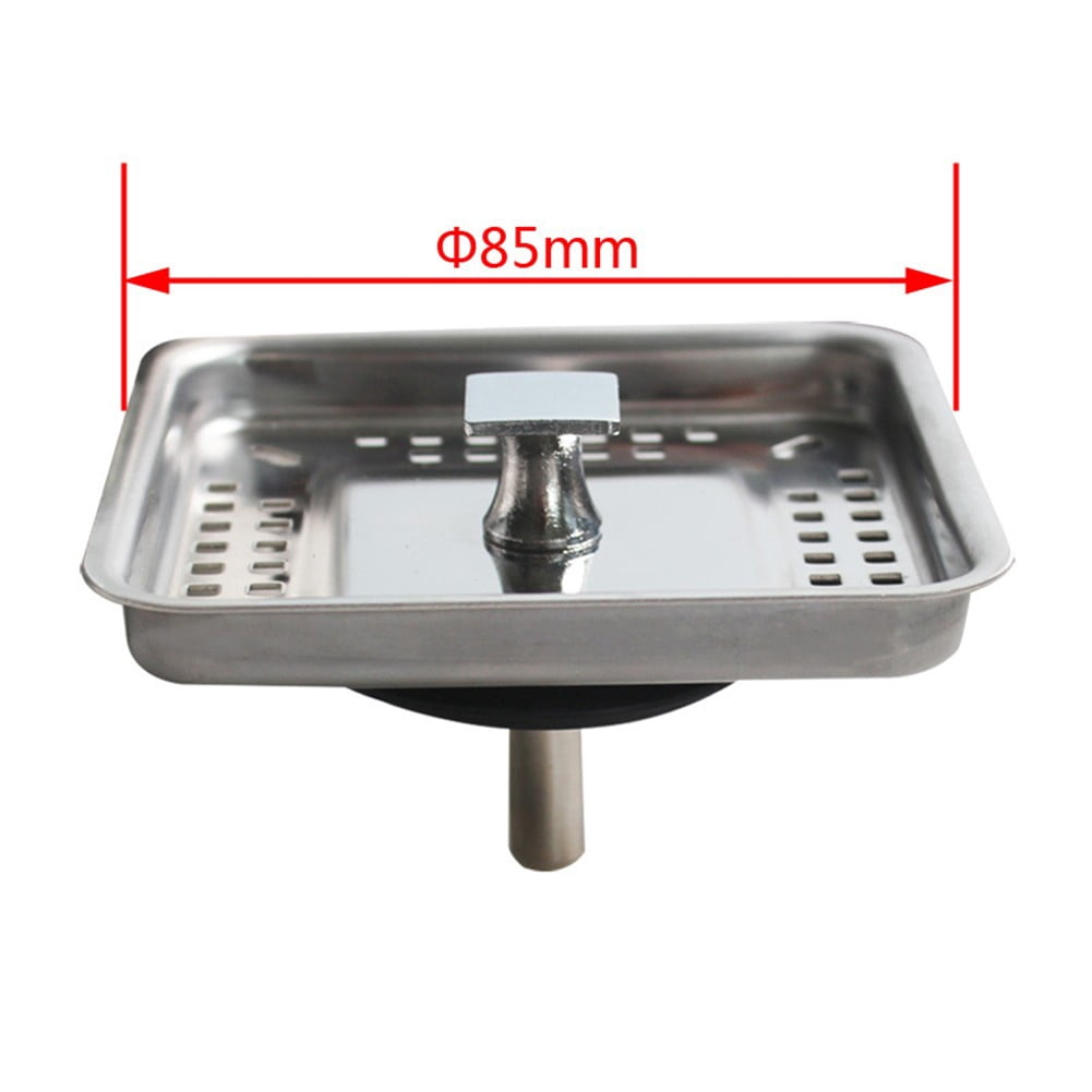 1pc Square Stainless Steel Kitchen Sink Strainer Drainer Post Stopper ...