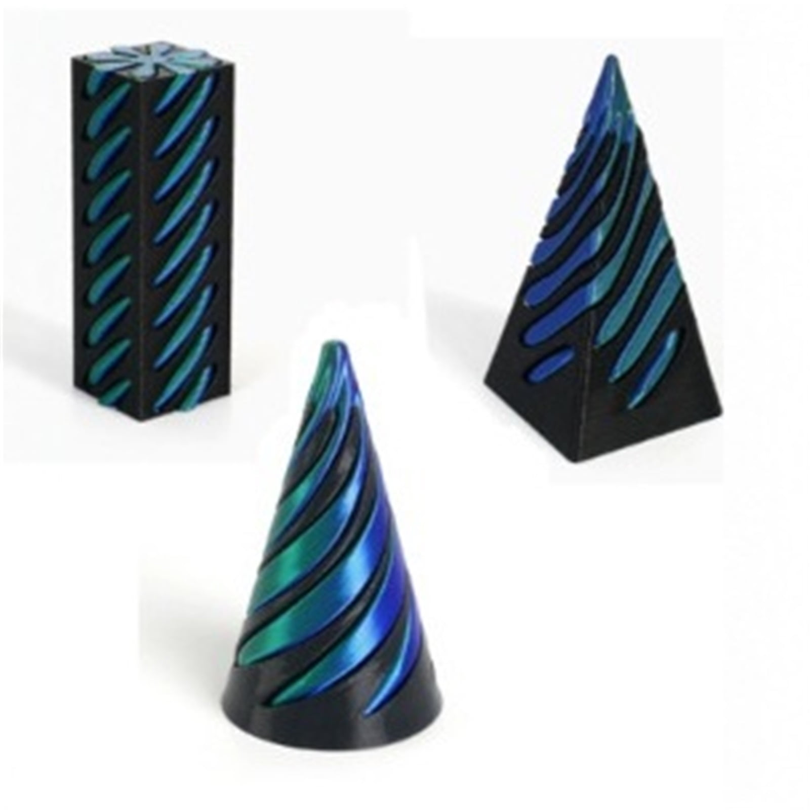 1pc Square prism Size: 5*5*9cm 3D Printed Decompression Spinner: Spiral ...