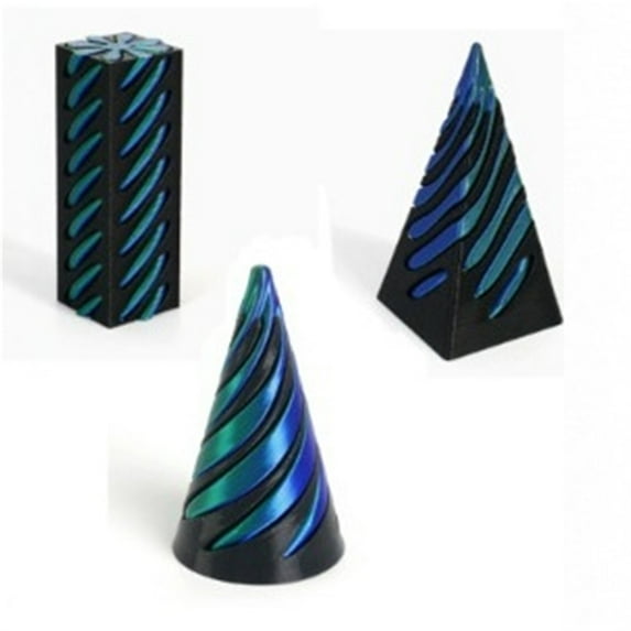 1pc Square prism Size: 5*5*9cm 3D Printed Decompression Spinner: Spiral ...