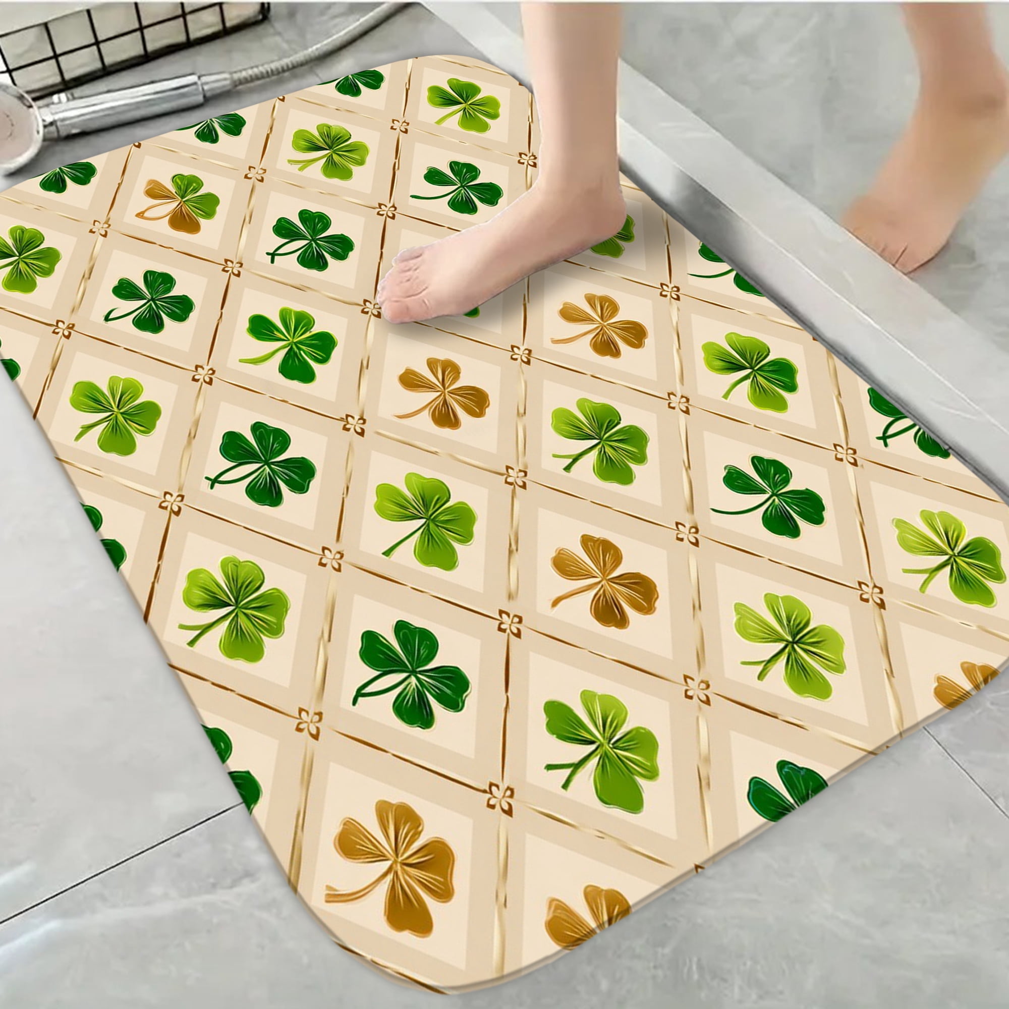 1pc St. Patrick's Holiday Bathroom Rug, St Patricks Day Non-Slip ...