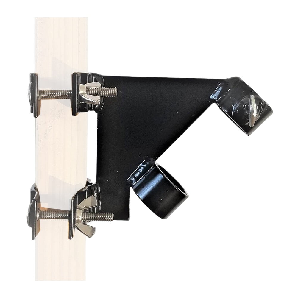 1pc Stainless Steel Flag Pole Bracket Black Flag Pole Holder No Drill ...