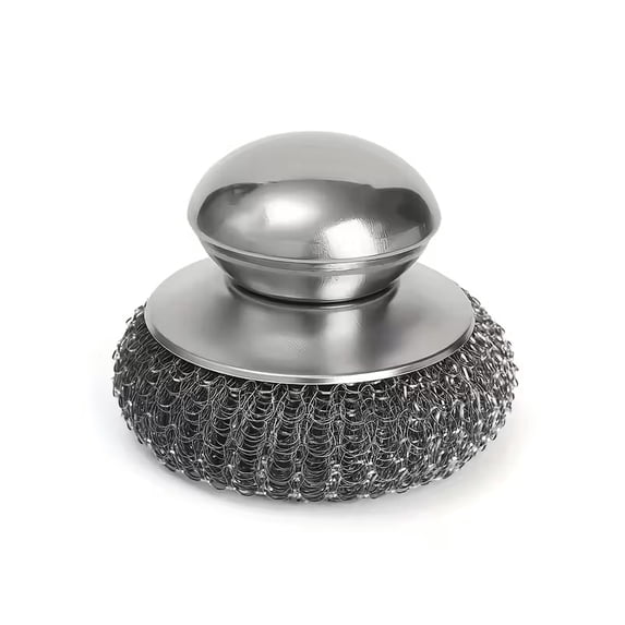 1pc Stainless Steel Kitchen Scrub Brush with Ergonomic Handle - Heavy ...