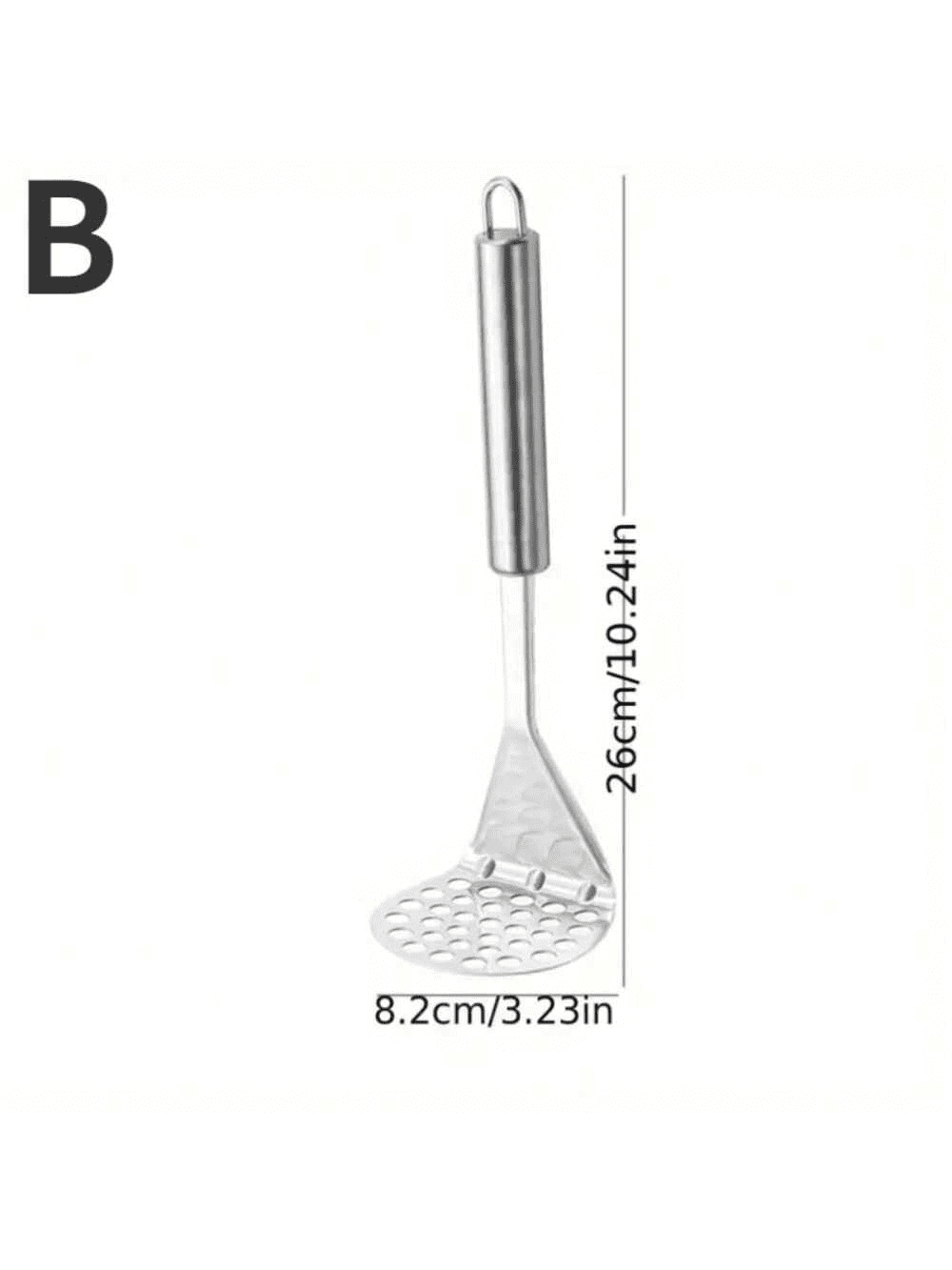 1pc Stainless Steel Potato Masher Coarse Handle Hand Masher Tools ...