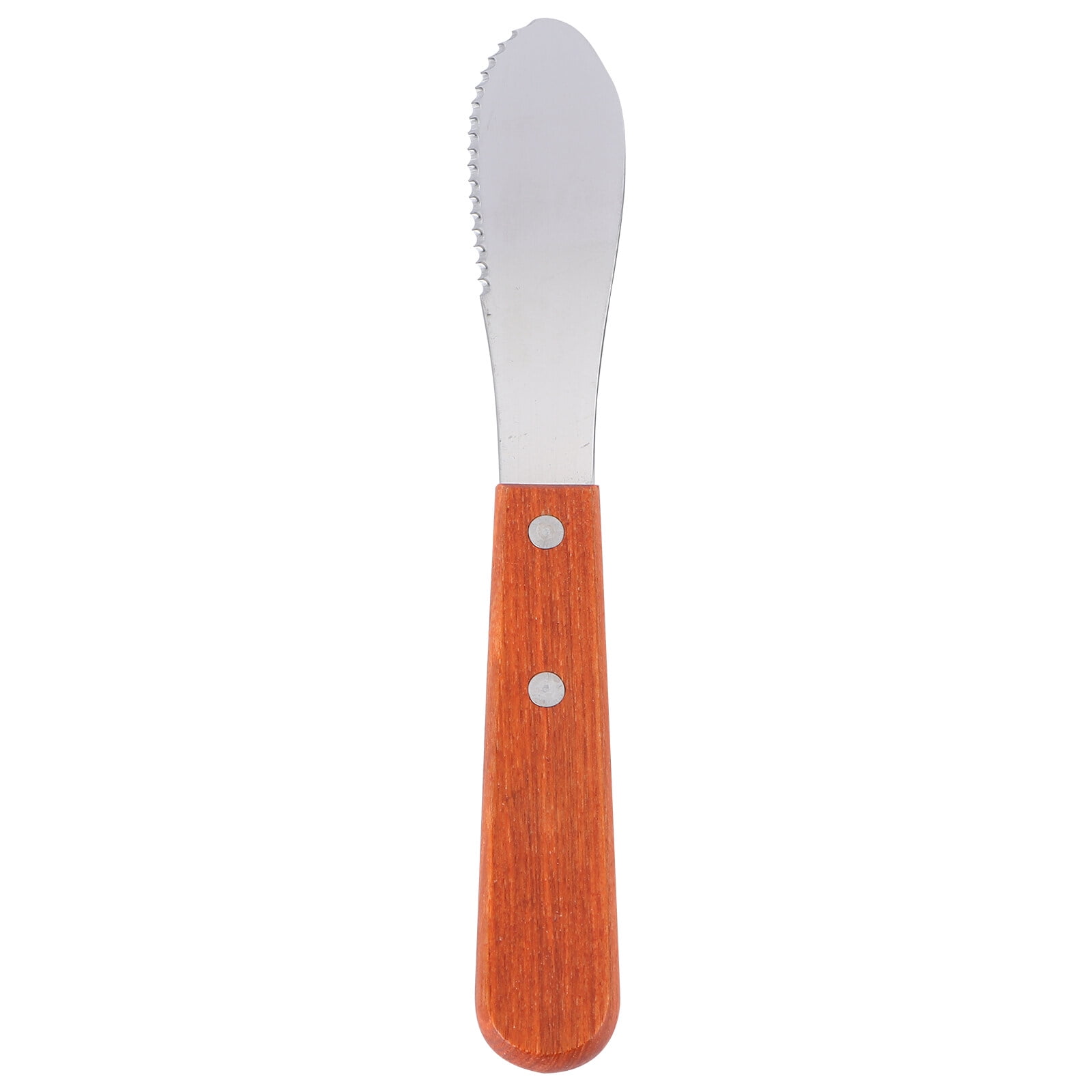 SOAC Stainless Steel Serrated Butter Spreader, Wooden Handle Cream ...