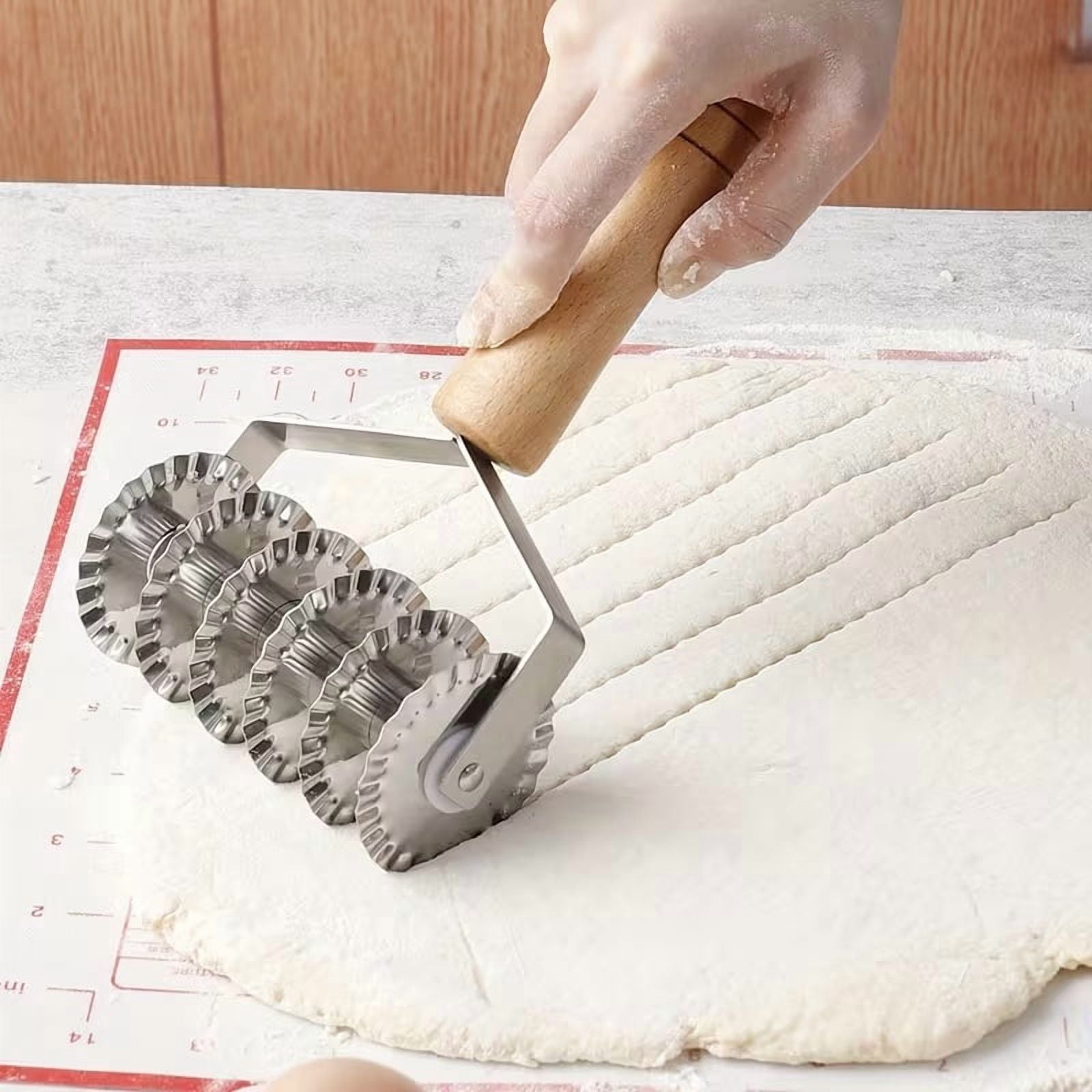 1pc Stainless Steel Six-Wheel Cookie Biscuit Cutters and Pasta Pastry ...