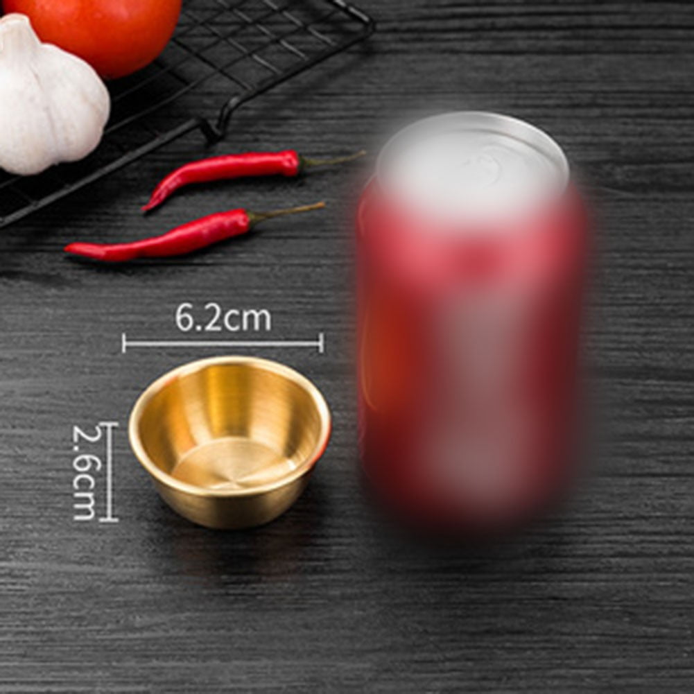 1pc Stainless Steel Small Sauce Dishes Seasoning Serving Tray Spice ...