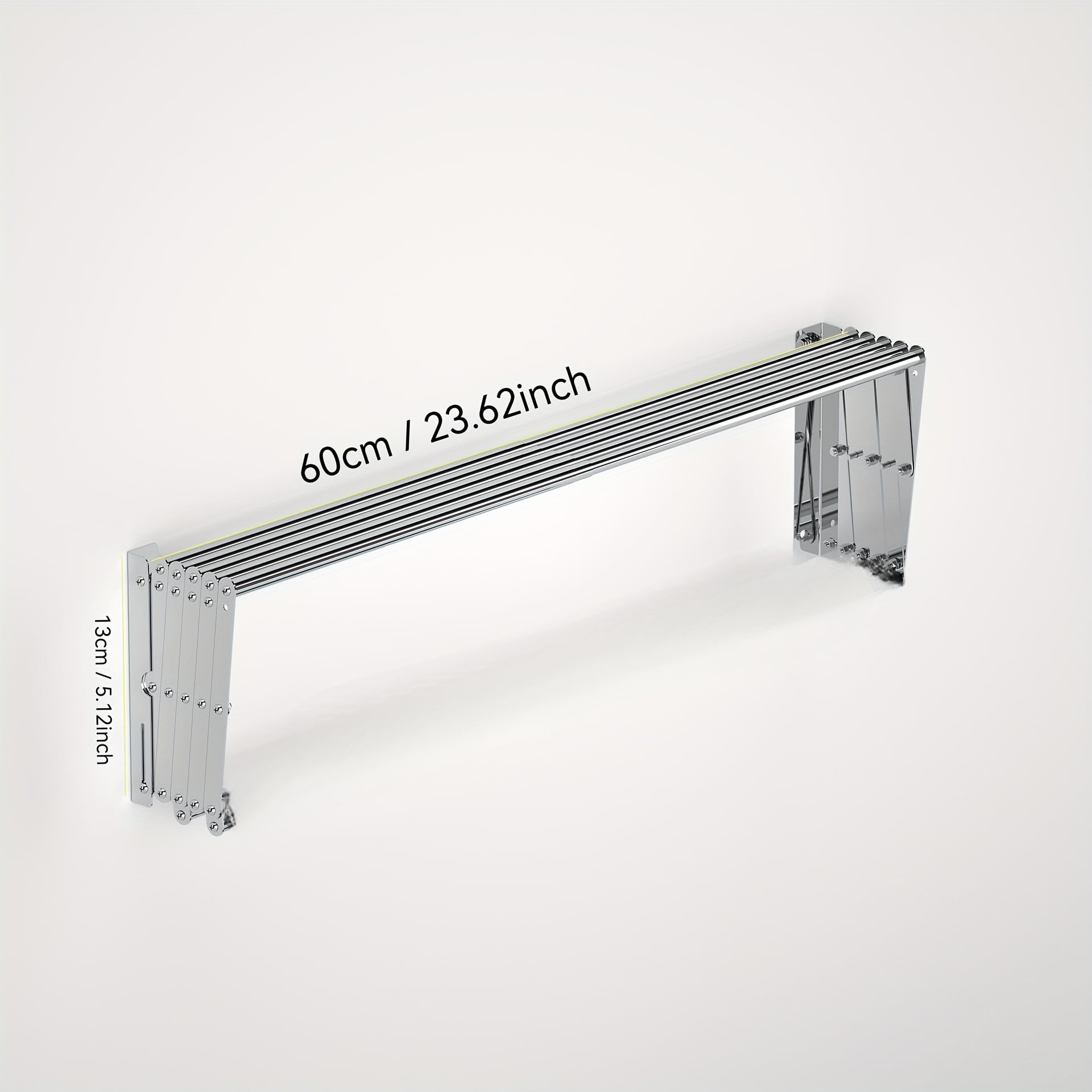 1pc Stainless Steel Wall-Mounted Clothesline, Collapsible and ...