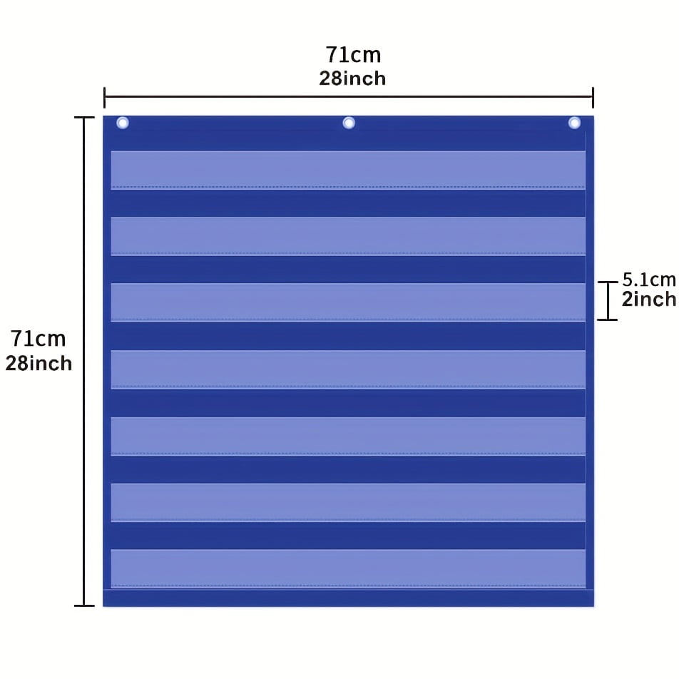 1pc Standard Pocket Chart For Classroom, Sight Words Pocket Chart, Homeschool Teaching Supplies ...