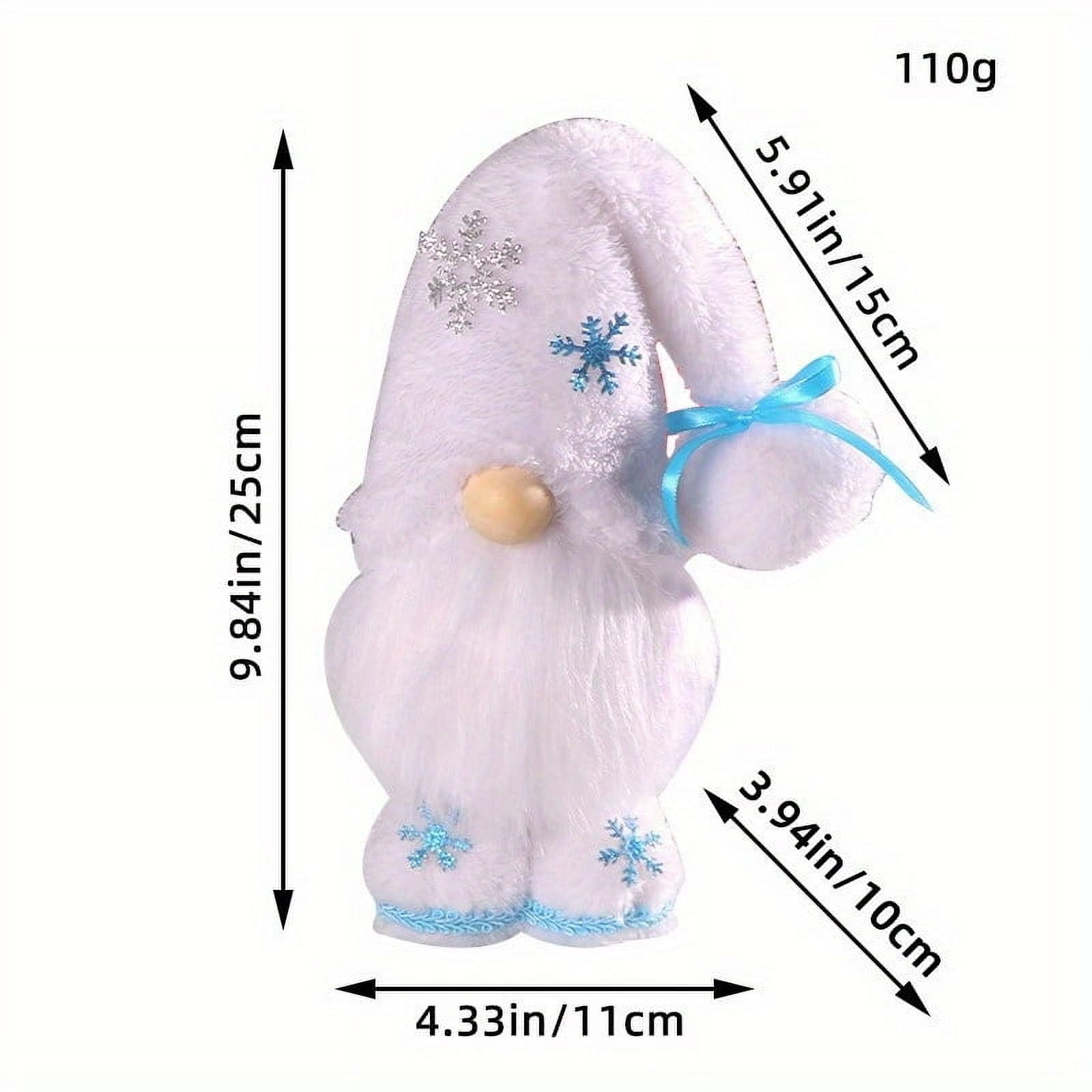 1pc, Standing Snowflake Dolls Rudolph Christmas Gnomes, No-Face Holiday ...