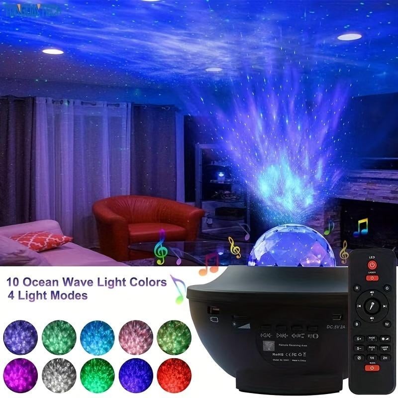 1pc Star Projector Galaxy Projector With Nebula Cloud Moving Ocean Wave ...